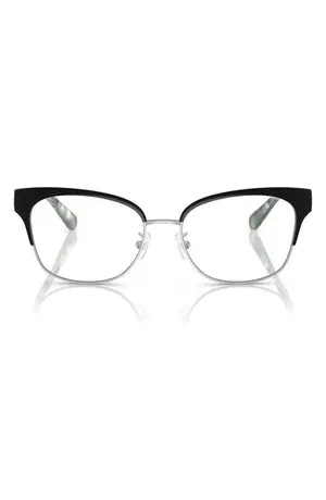 Tory Burch 52mm Cat Eye Optical Glasses - Black Silver