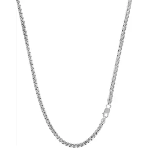 DONATELLO GIAN Name' Sterling Round Box Chain Necklace - Silver