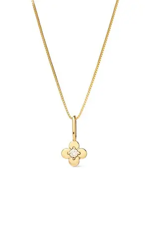 ANA LUISA Solid Flower Charm Necklace - Diamond