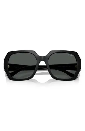 VOGUE 55mm Irregular Sunglasses - Black