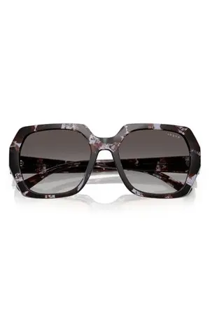 VOGUE 55mm Irregular Sunglasses - Purple Black