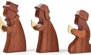 NAMBE Nativity 3-piece Wood Wise Set