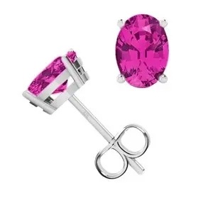 DONATELLO GIAN Name' Sterling Silver Stud Earrings - Morganite
