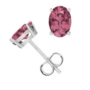 DONATELLO GIAN Name' Sterling Silver Stud Earrings - Morganite