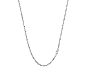 DONATELLO GIAN Name' Sterling 2mm Round Box Chain Necklace - Silver
