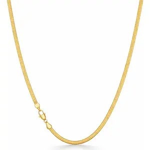 DONATELLO GIAN Name' 14k-plated Herringbone Necklace - Gold