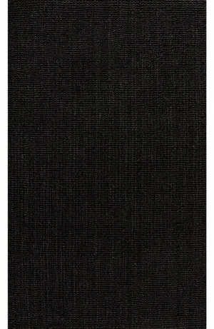 JONATHAN Y Pata Hand Woven Chunky Jute Area Rug - Black