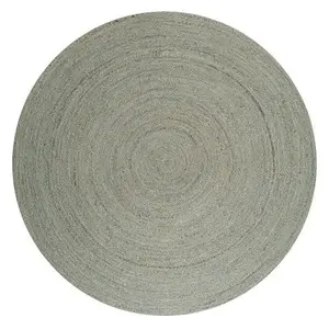JONATHAN Y Zara Braided Coastal Cottage Round Jute Round Area Rug - Gray