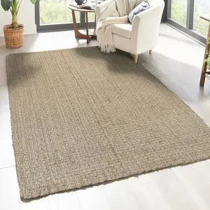 JONATHAN Y Estera Hand Woven Boucle Chunky Jute Area Rug - Ivory
