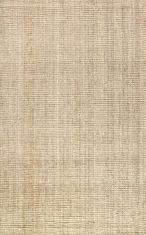 JONATHAN Y Hiro Hand Woven Chunky Jute Area Rug - Ivory