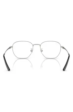 Ray-ban 53mm Irregular Optical Glasses - Silver