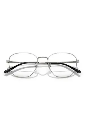 Ray-ban 53mm Irregular Optical Glasses - Silver