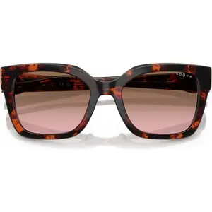 VOGUE 54mm Polarized Square Sunglasses - Red Havana