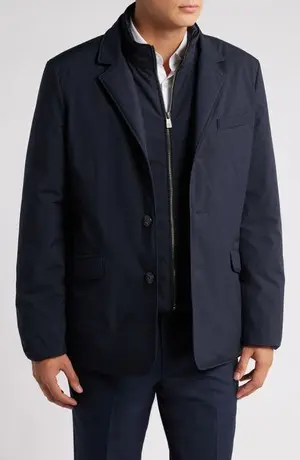 Hart Schaffner Marx Summit Waterproof Jacket With Removable Bib - Navy