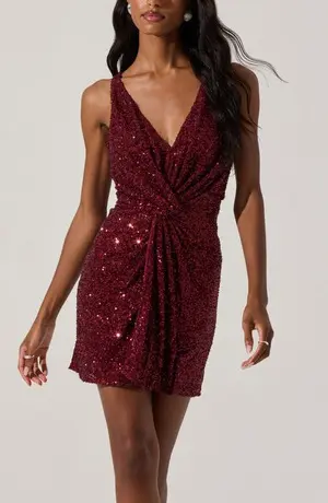 Astr The Label Sequin Mini Dress