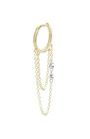 Meira T Diamond Fringe Hoop Earrings