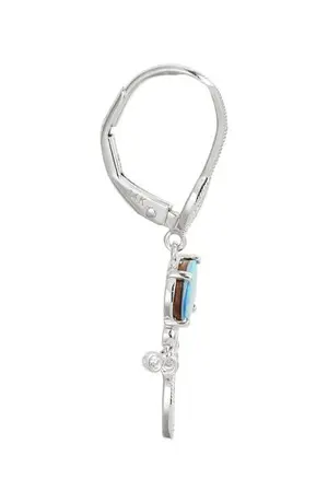 Meira T Diamond And Opal Drop Earrings