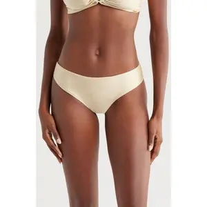 BOAMAR Monik Metallic Bikini Bottom - Champagne