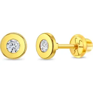 IN SEASON JEWELRY 14k Yellow Cubic Zirconia Stud Earrings - Gold