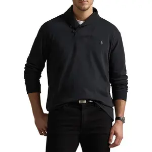 Polo Ralph Lauren Luxury Jersey Shawl-collar Pullover - Black