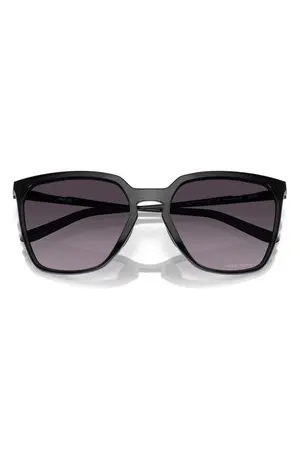 Oakley Sielo 57mm Gradient Prizm™ Square Sunglasses - Black/grey Gradient
