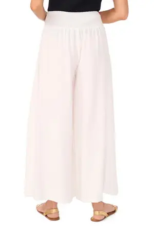 Vince Camuto Smocked Waist Wide Leg Pants