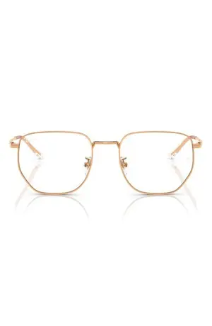 Ray-ban 53mm Square Optical Glasses - Rose Gold
