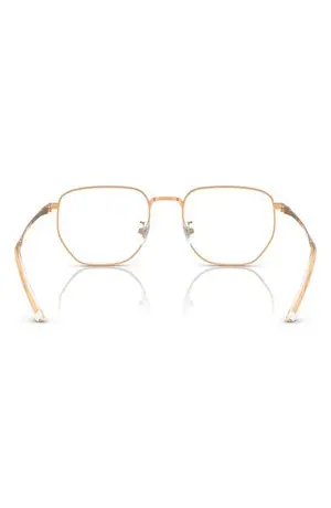 Ray-ban 53mm Square Optical Glasses - Rose Gold