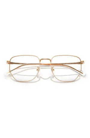 Ray-ban 53mm Square Optical Glasses - Rose Gold