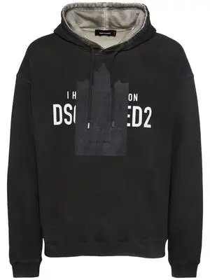 Dsquared2 Relaxed Fit Sweatshirt Hoodie - Black