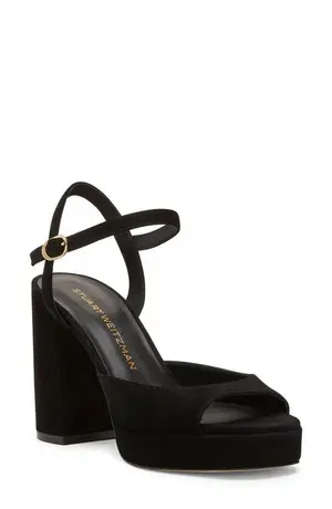 STUART WEITZMAN Dayna Ii Platform Sandal - Black