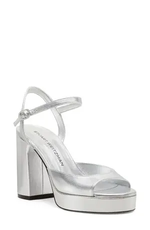 STUART WEITZMAN Dayna Ii Platform Sandal - Silver