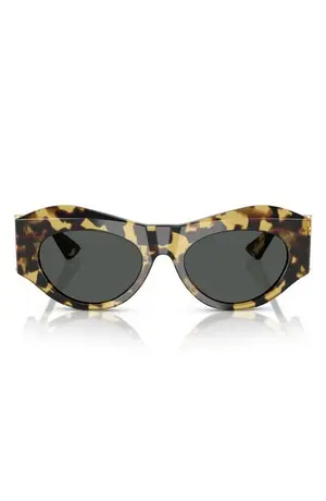 Versace Versace 52mm Oval Sunglasses Havana