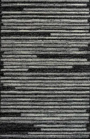 JONATHAN Y Khalil Modern Berber Stripe Area Rug Black/cream