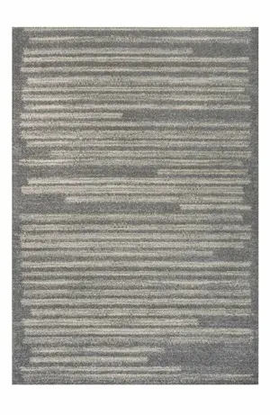 JONATHAN Y Khalil Modern Berber Stripe Area Rug - Gray/cream