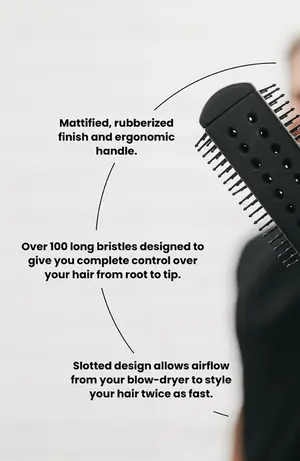 FORTE SERIES Vented Styling Brush - Black