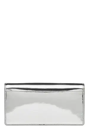 Mcm Diamond Chain Wallet In Metallic Mirror Leather