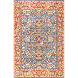 JONATHAN Y Irving Persian Area Rug - Plum/terracotta