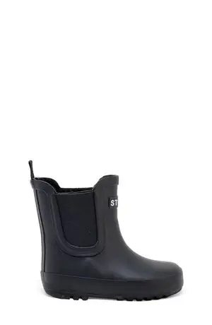 STONZ Faux Fur Lined Waterproof Rain Boots - Black