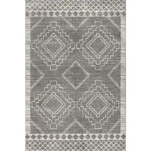 JONATHAN Y Amir Moroccan Beni Souk Area Rug - Gray/cream