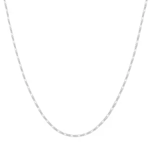 DONATELLO GIAN Name Sterling Figaro Necklace - Silver
