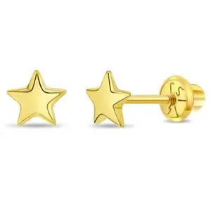 IN SEASON JEWELRY 14k Yellow Star Stud Earrings - Gold