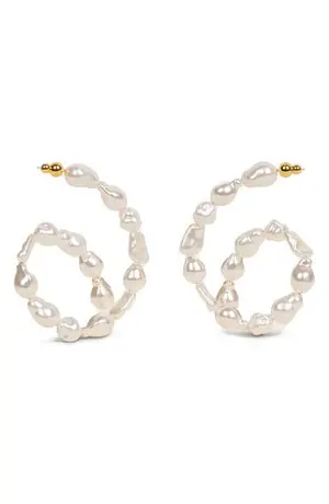 Cult Gaia Kiara Imitation Drop Earrings - Pearl