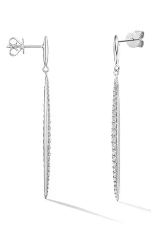 Hearts On Fire Classic Diamond Stiletto Drop Earrings - White Gold/ Diamond