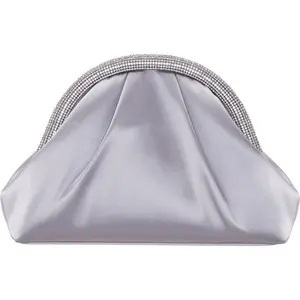 Nina Jane Frame Clutch - Silver