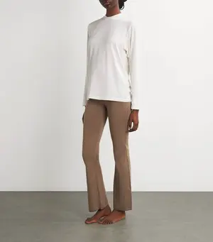 SKIMS Cotton-blend Fold-over Trousers