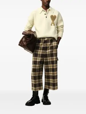 AMI Paris Checked Trousers