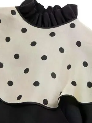 Valentino Garavani Crepe Couture Mini Dress With Polka Dot Print - Black