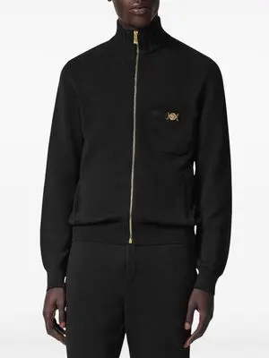 Versace Zip-up Sweater - Black