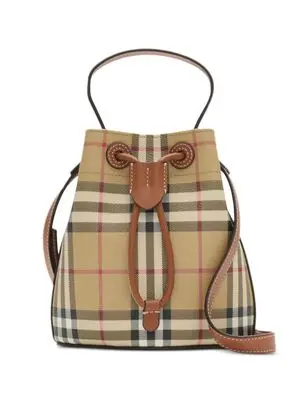 Burberry Check-pattern Bucket Bag - Neutrals